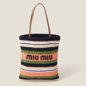 Mew Mews | Bags | Miu Miu Crochet Tote Bag Blue | Poshmark